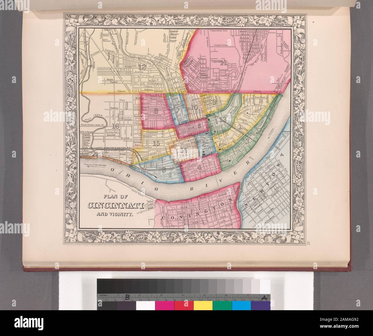 Plan of Cincinnati and vicinity Includes extra numbered maps.; Plan of ...