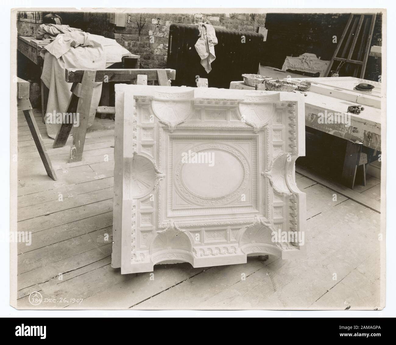 Plaster model of a ceiling Plaster model of a ceiling.; Plaster model ...