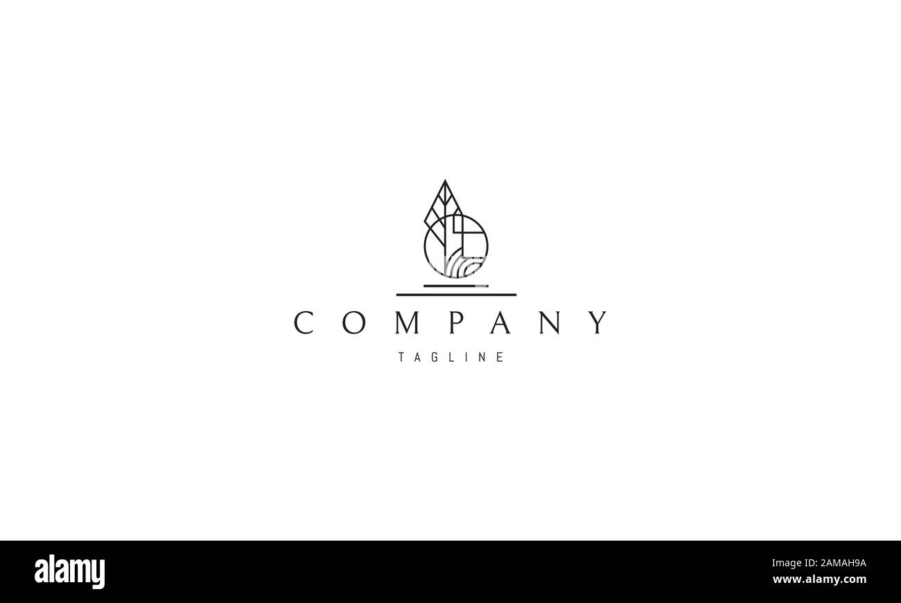 Vector logo on which an abstract image of a tree and different ...