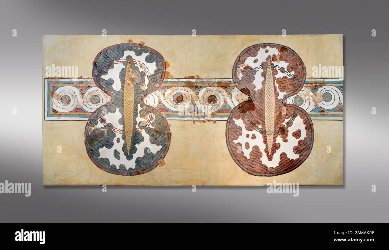Minoan shield fresco hi-res stock photography and images - Alamy