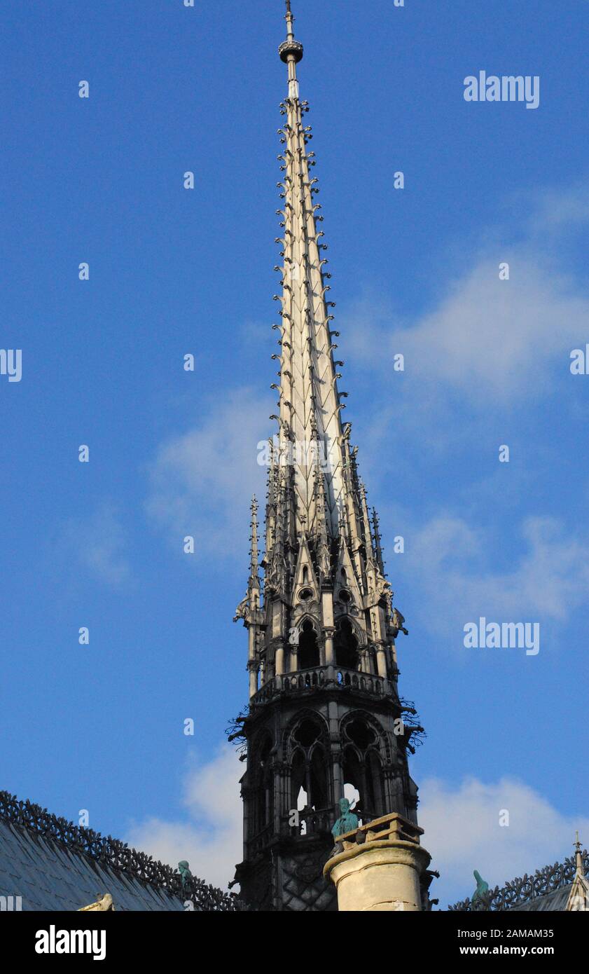 Prior to the tragic fire in the Notre Dame cathedral in Paris, France ...
