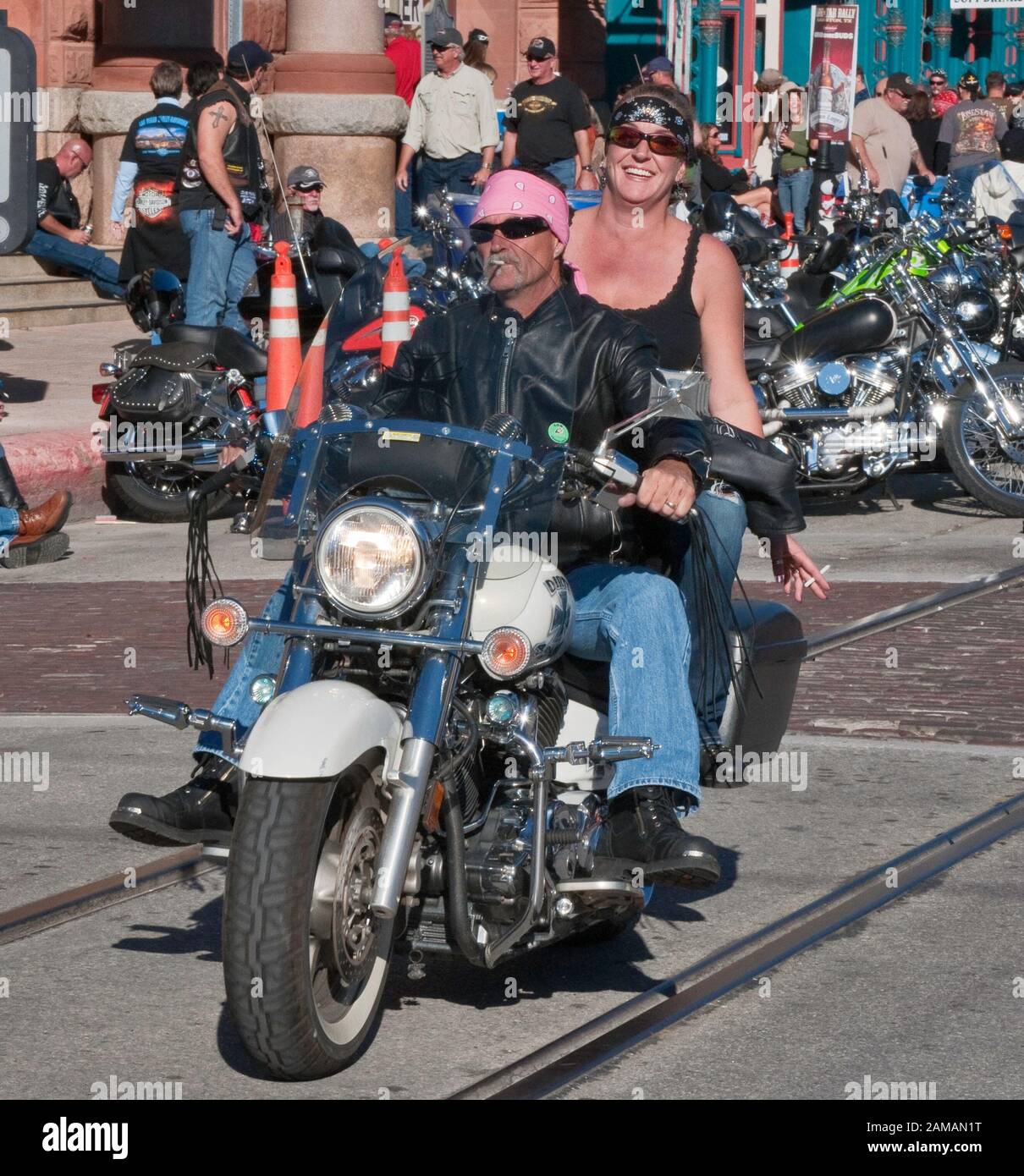 Lone Star Bikers Rally on The Strand in Galveston, Texas, USA Stock ...