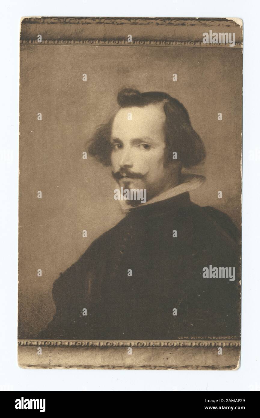 Portrait (self), Velasquez Postcard series number: 60189 1905-1915. Known as the 'art ...