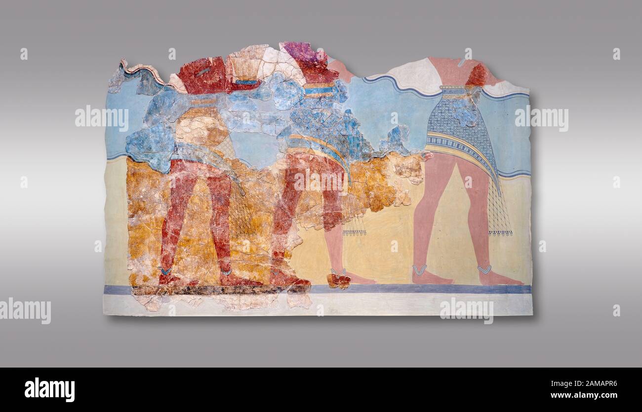 Knossos Fresco Procession Stock Photos & Knossos Fresco Procession ...