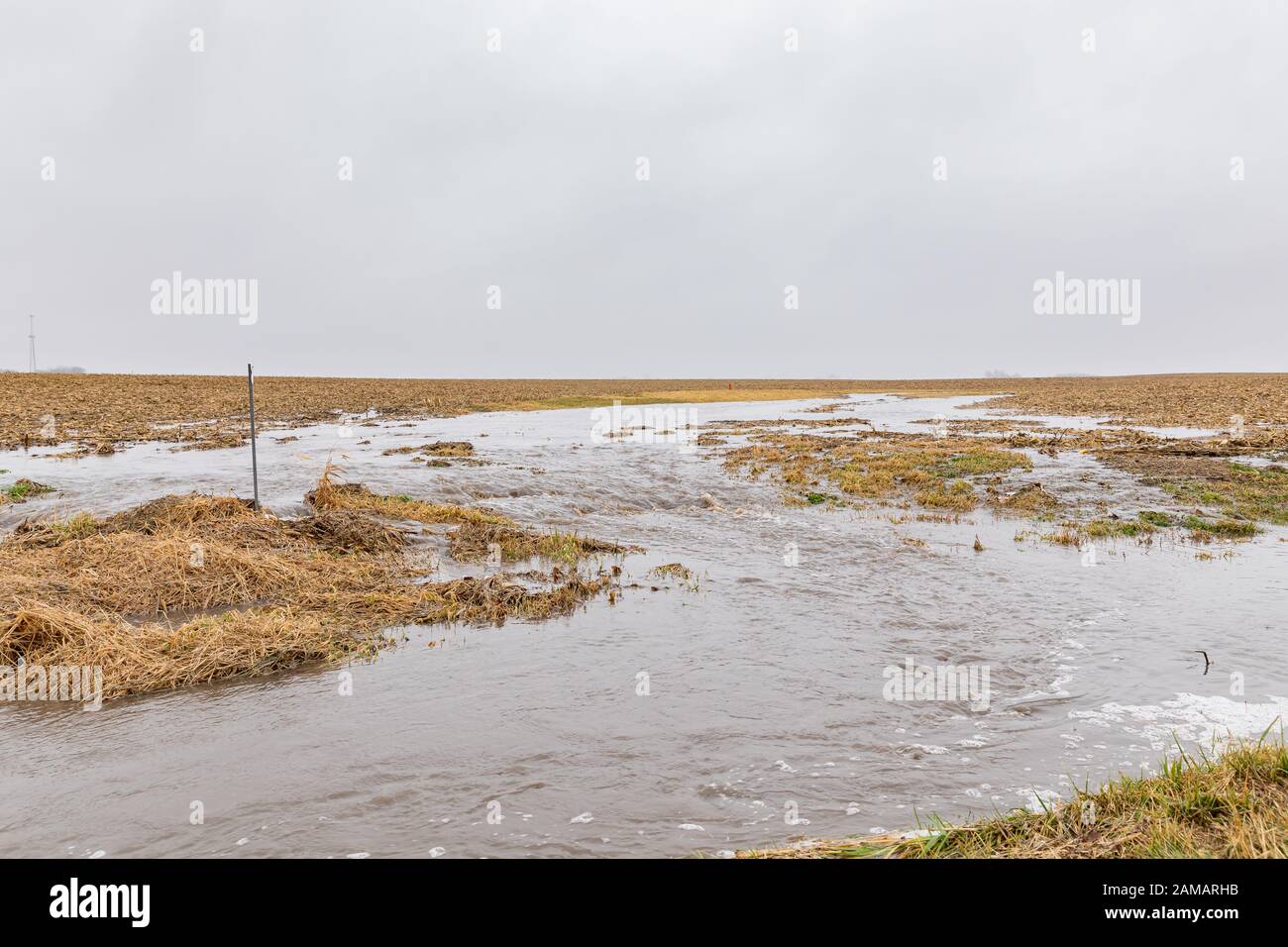 January storms with heavy rain caused flash flooding in farm fields ...