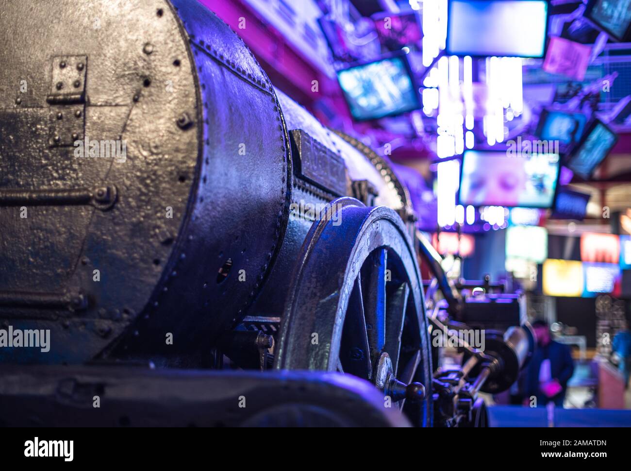 time machine travel past future meet old new train locomotive screen ...