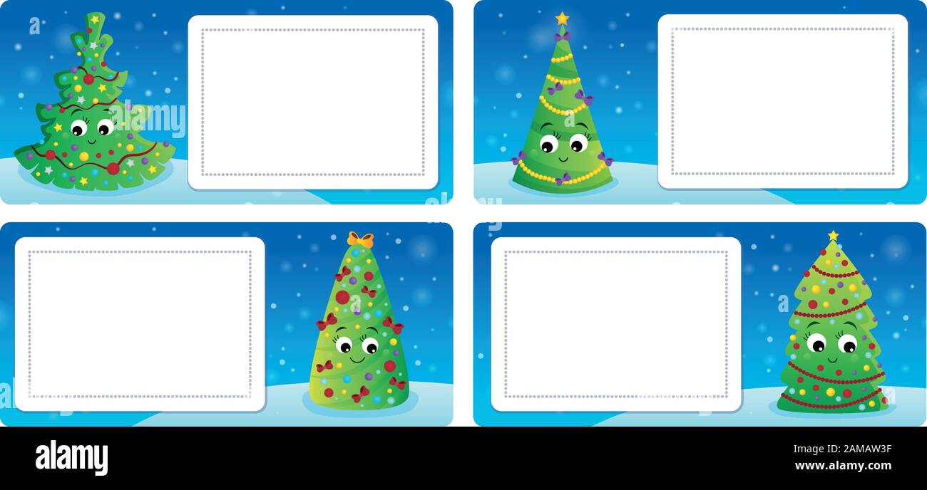 Stylized Christmas theme cards 3 - eps10 vector illustration Stock ...