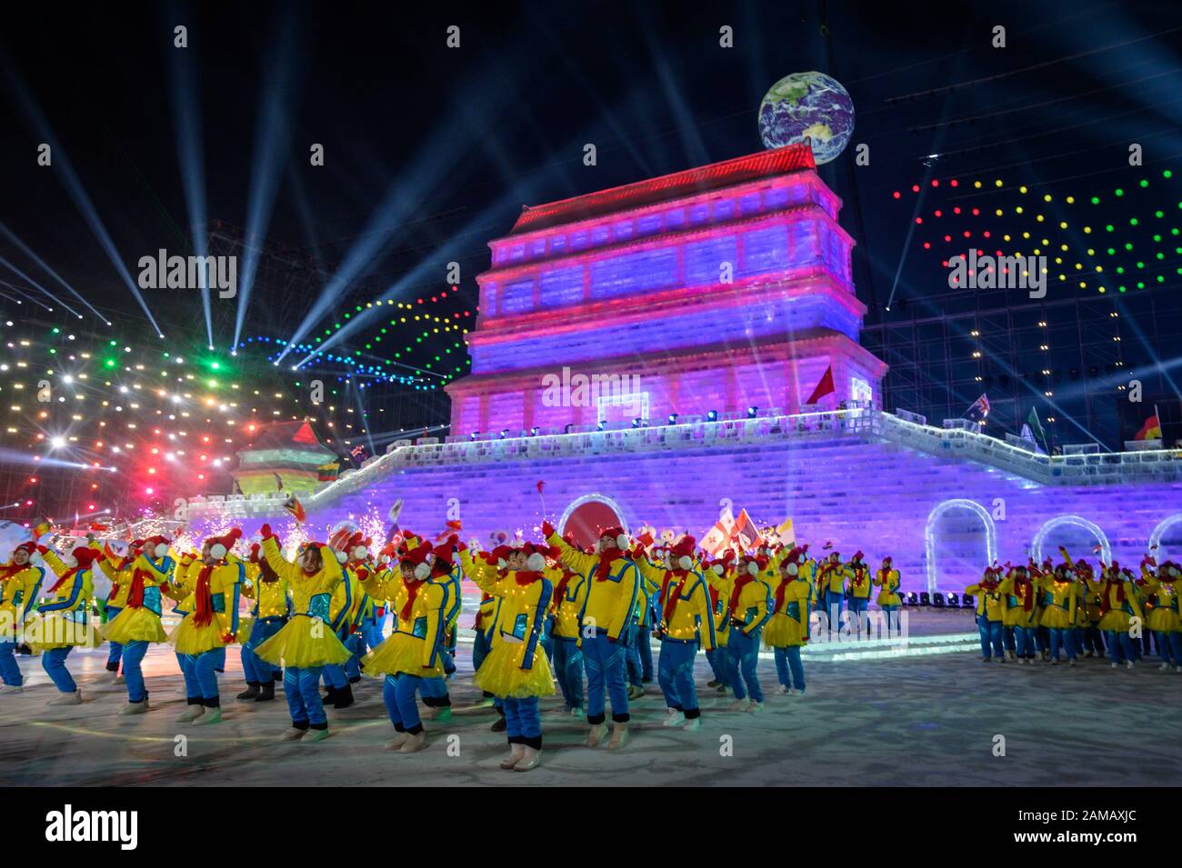 January 5, 2020, Harbin, China: The 36th Harbin Ice and Snow Festival ...