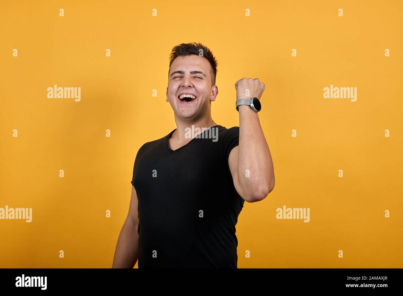 Man waving his fist hi-res stock photography and images - Alamy