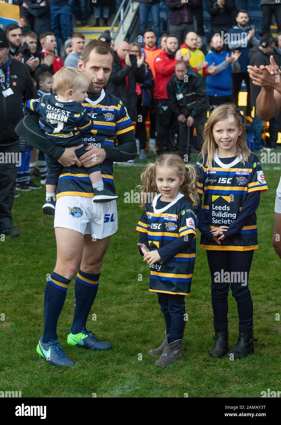 Rob burrow with his children macy hi-res stock photography and images ...