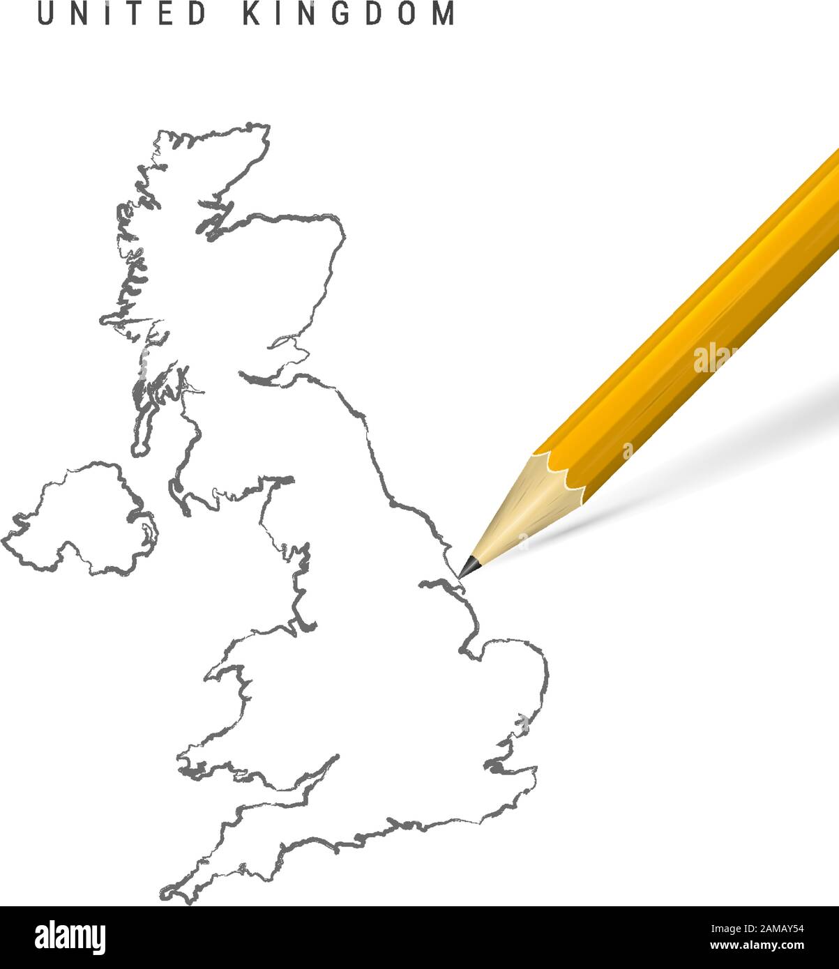 Outline Map Of Britain High Resolution Stock Photography and Images - Alamy