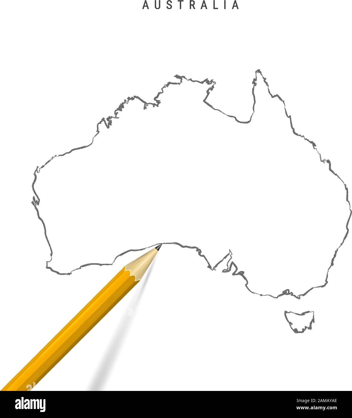 Outline Map Australia High Resolution Stock Photography and Images - Alamy