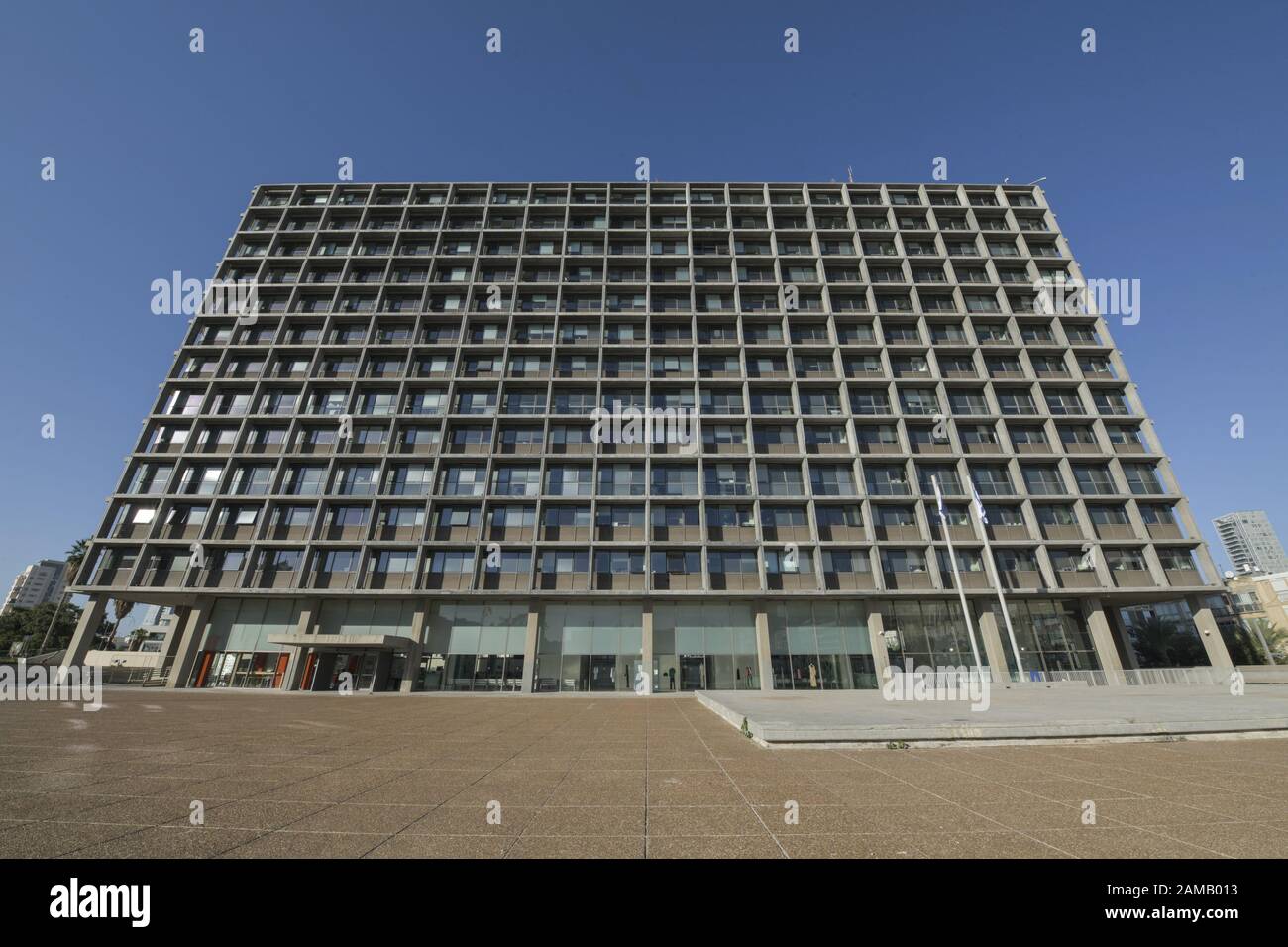 Städtisches Rathaus, Izhak Rabin Square, Tel Aviv, Israel Stock Photo ...