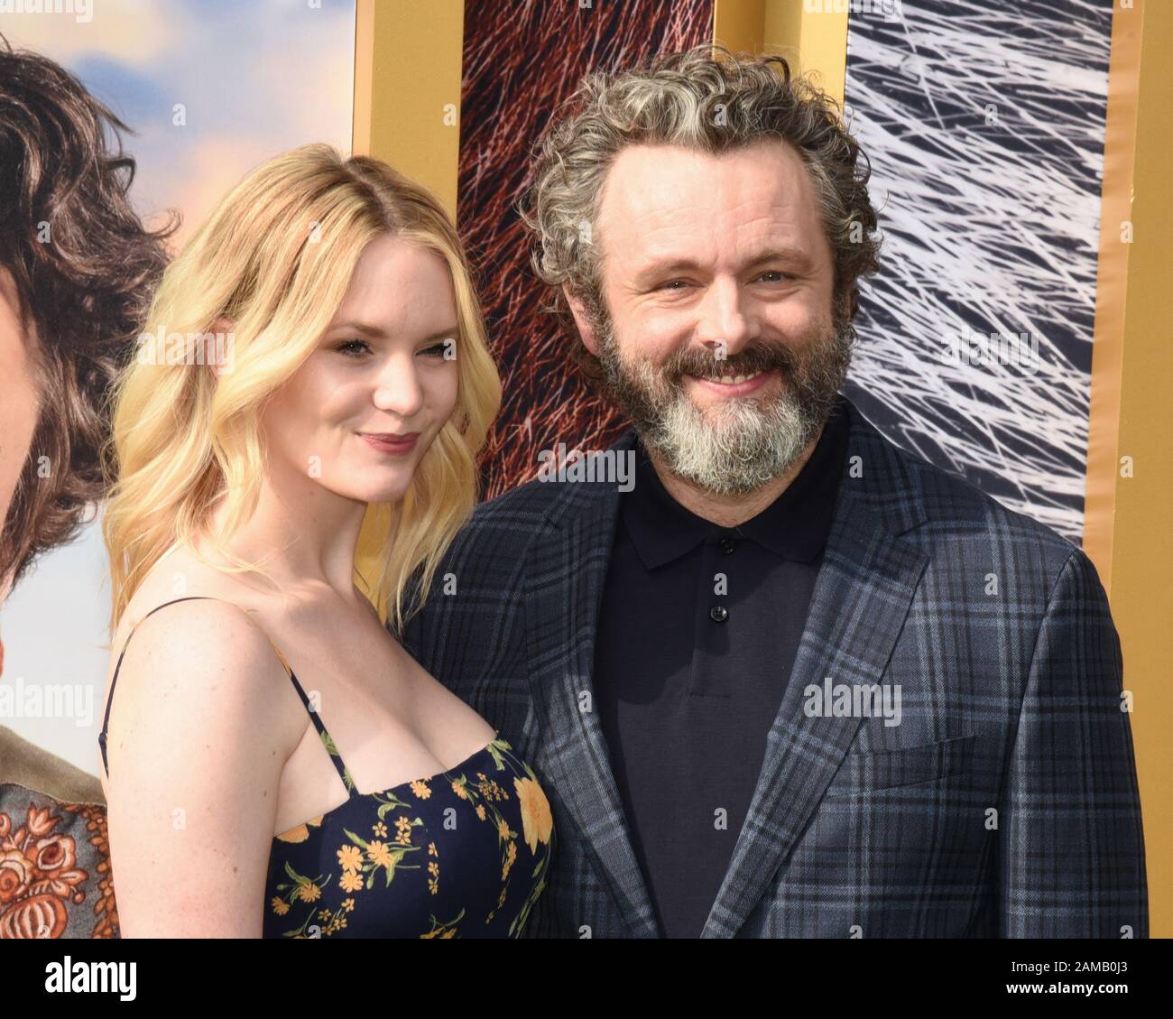 January 11, 2020, Westwood, CA, USA: Anna Lundberg and Michael Sheen ...