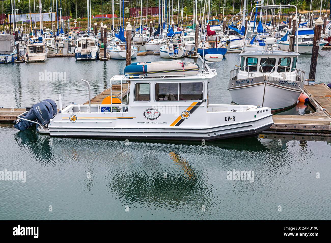 BELLINGHAM, WASHINGTON - July 7, 2019: The Port of Bellingham operates ...