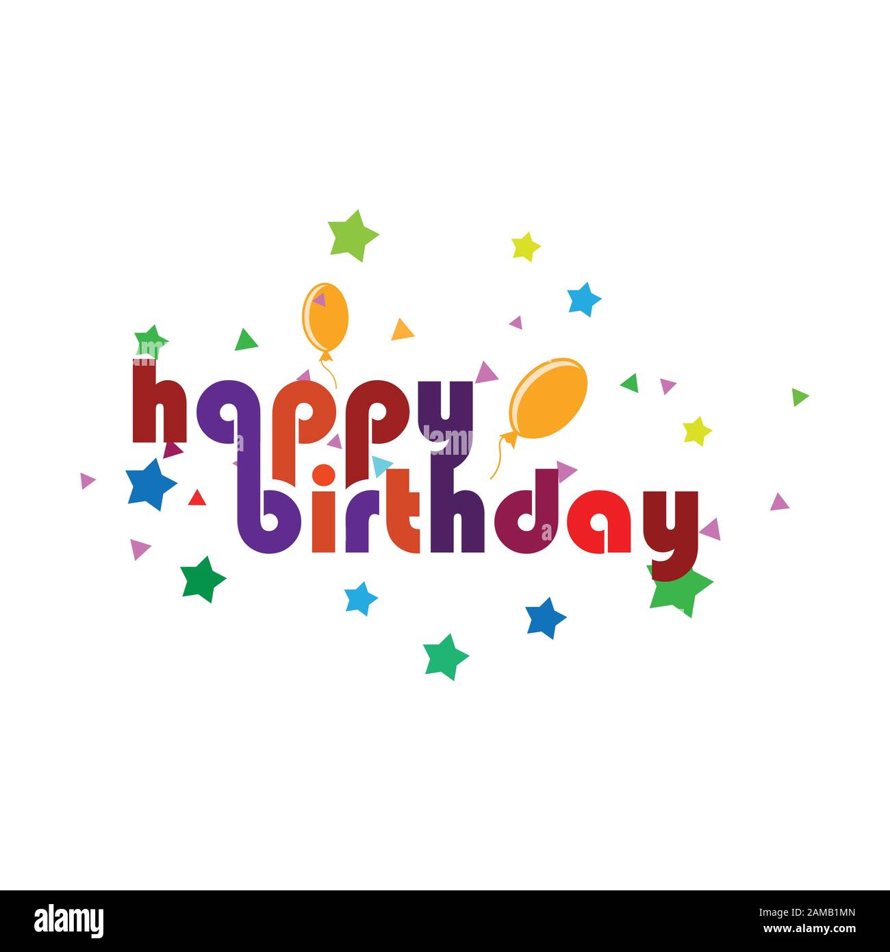 Happy Birthday Logo Vector Template Design Illustration Stock Vector ...