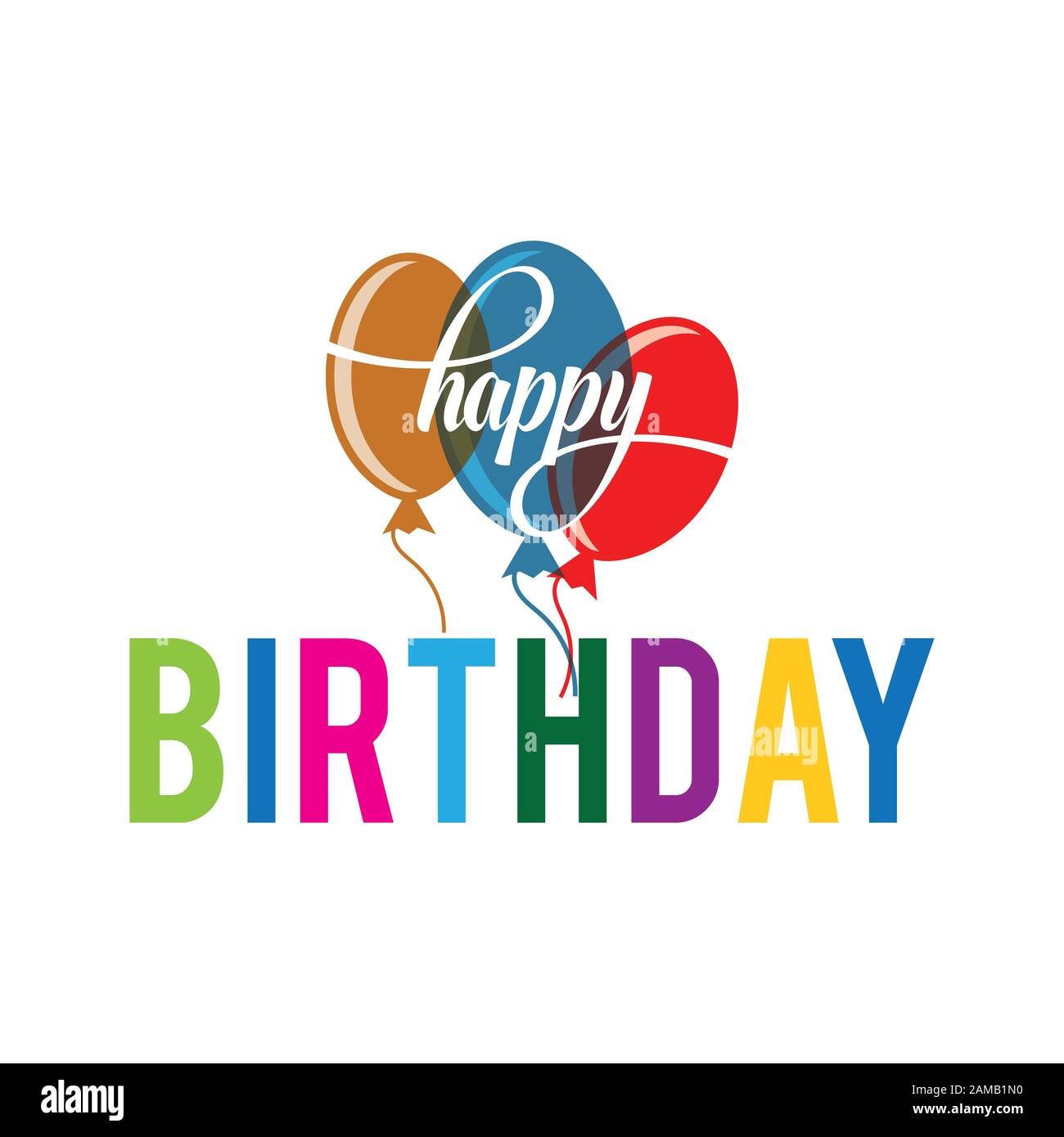Happy birthday greeting card vector illustration vector vectors hi-res ...