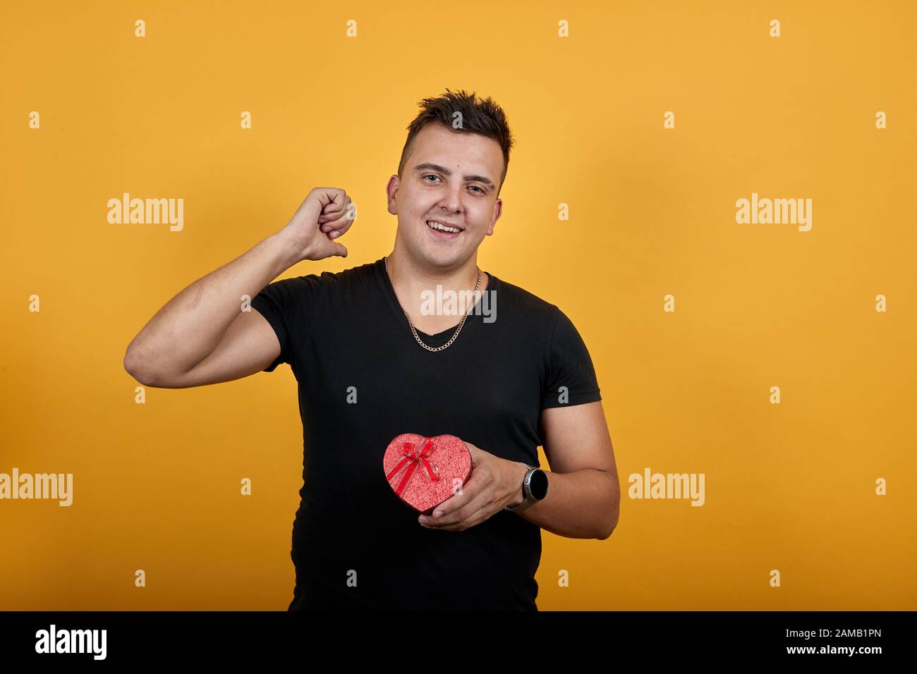 Pointing behind with her thumb hi-res stock photography and images - Alamy