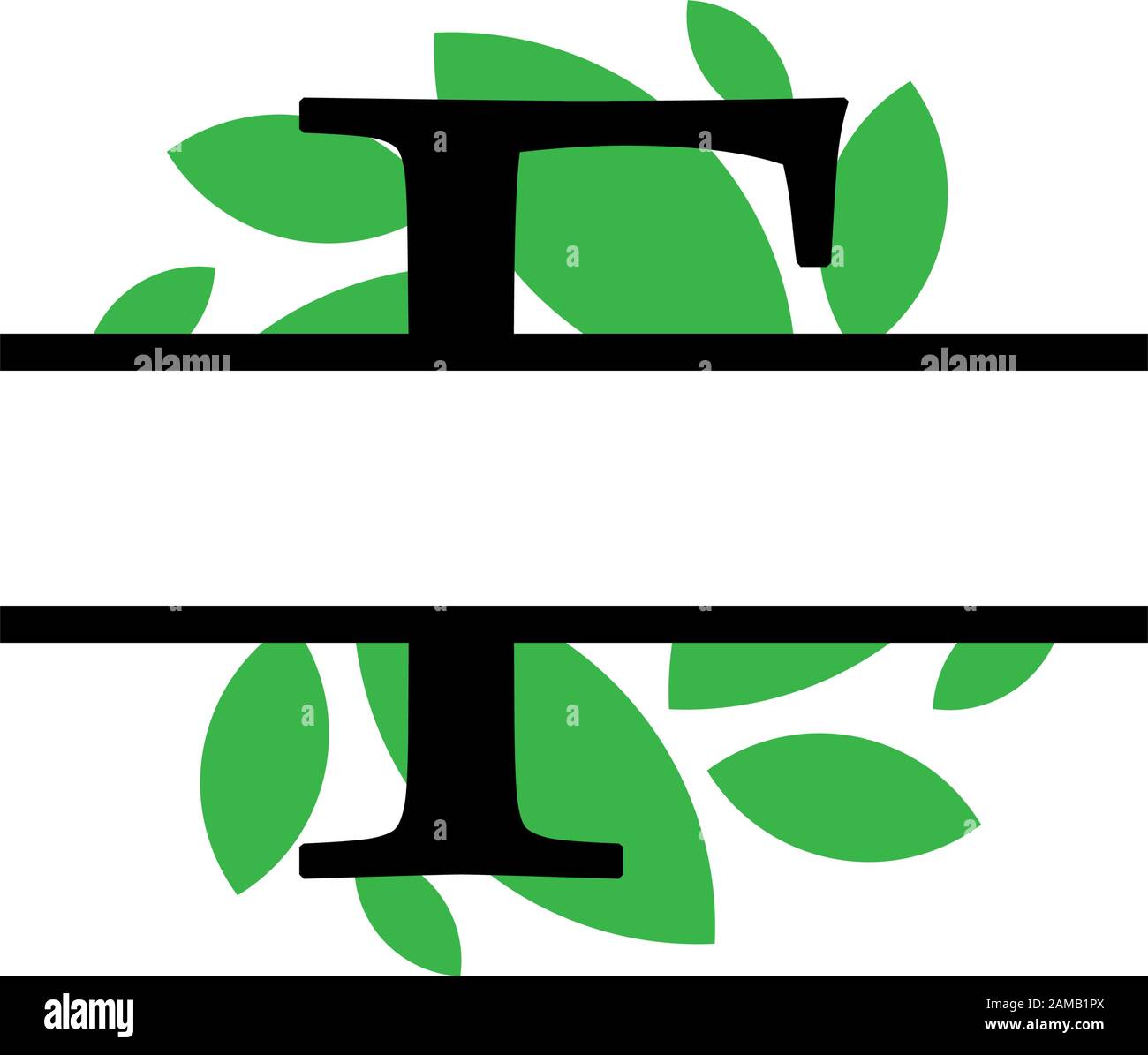 Split monogram fonts Cut Out Stock Images & Pictures - Alamy