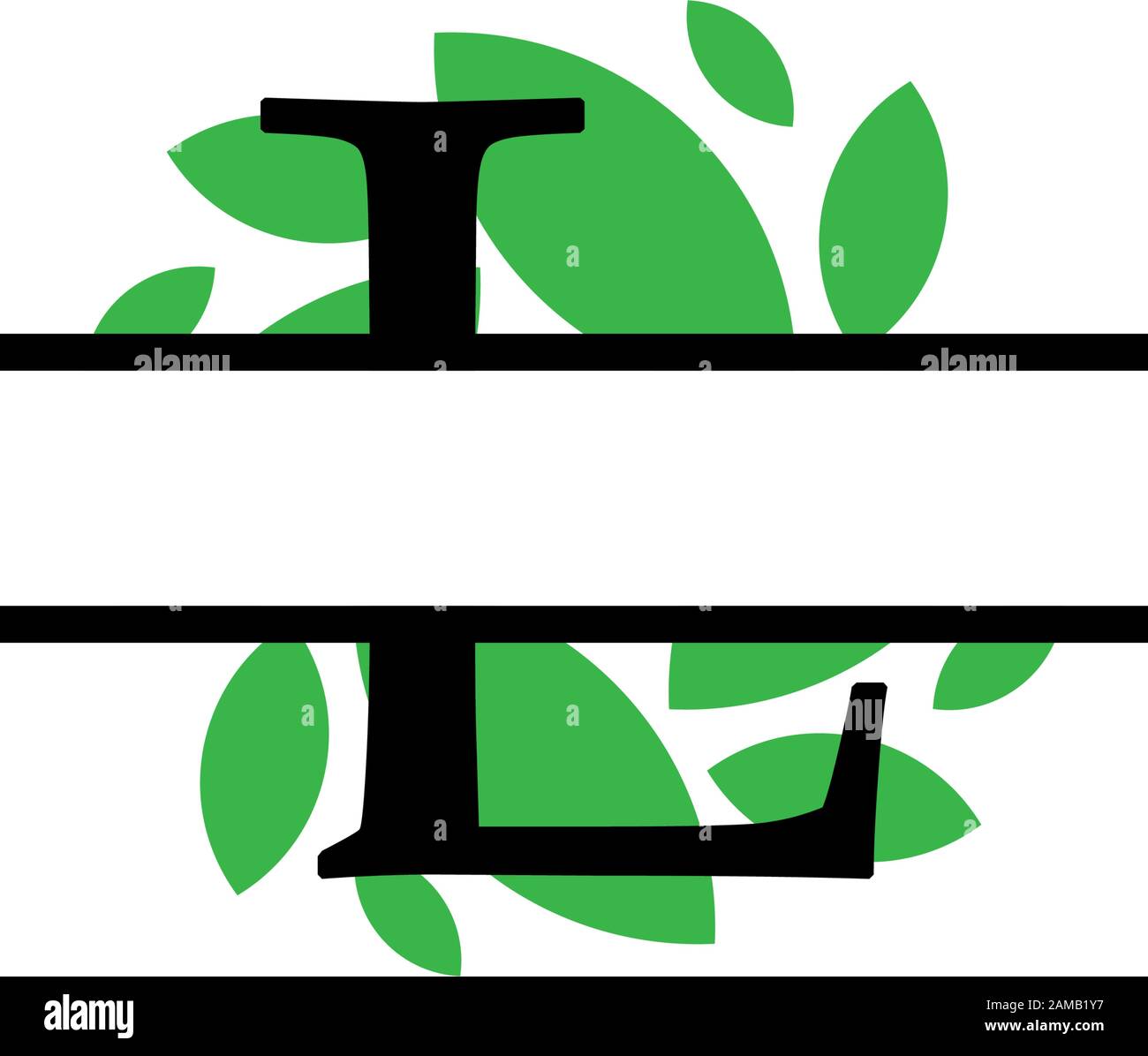 Split monogram fonts hi-res stock photography and images - Alamy