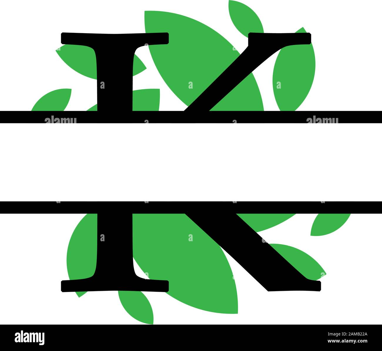 Split monogram fonts Cut Out Stock Images & Pictures - Alamy