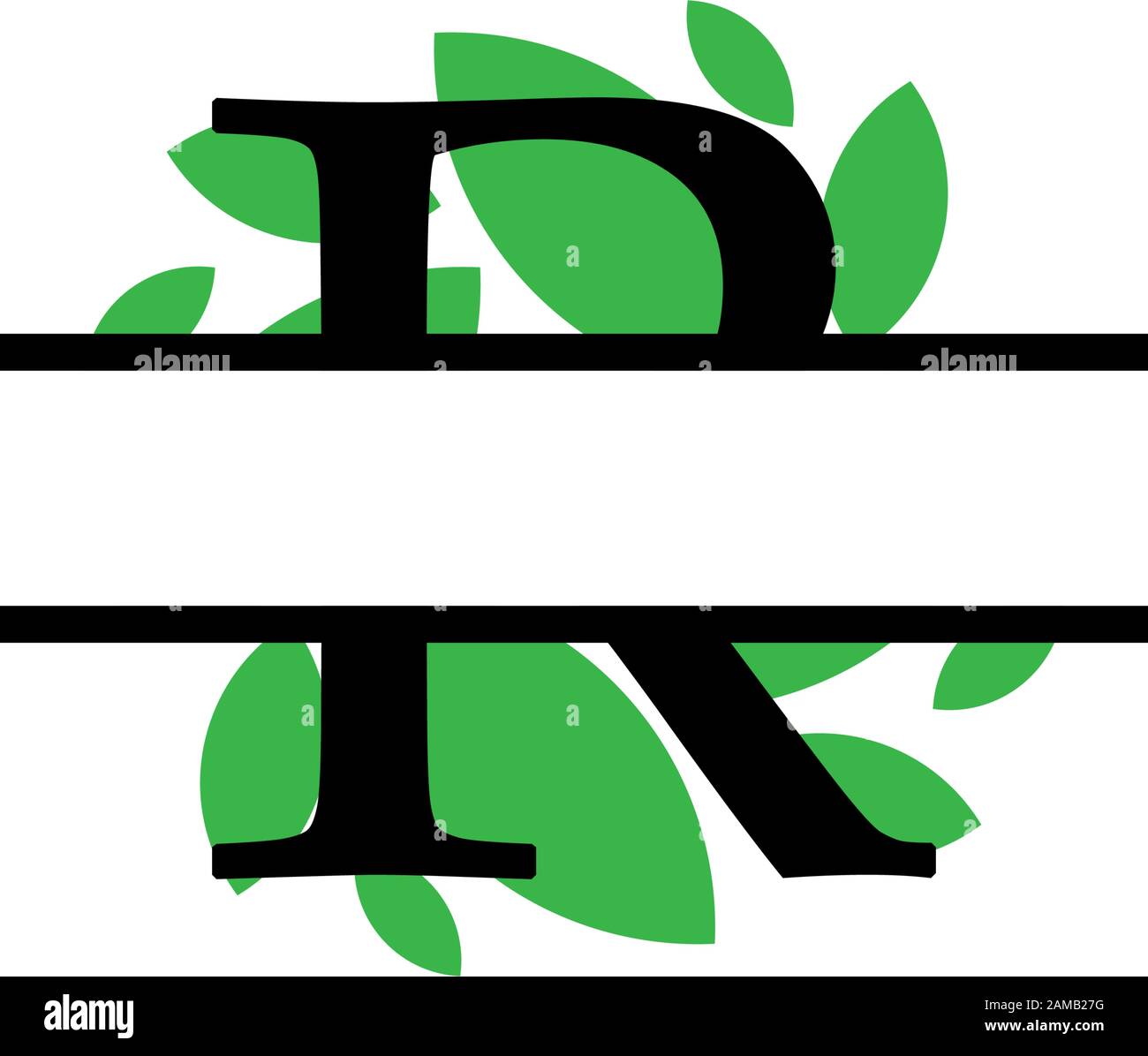 Split monogram fonts Cut Out Stock Images & Pictures - Alamy