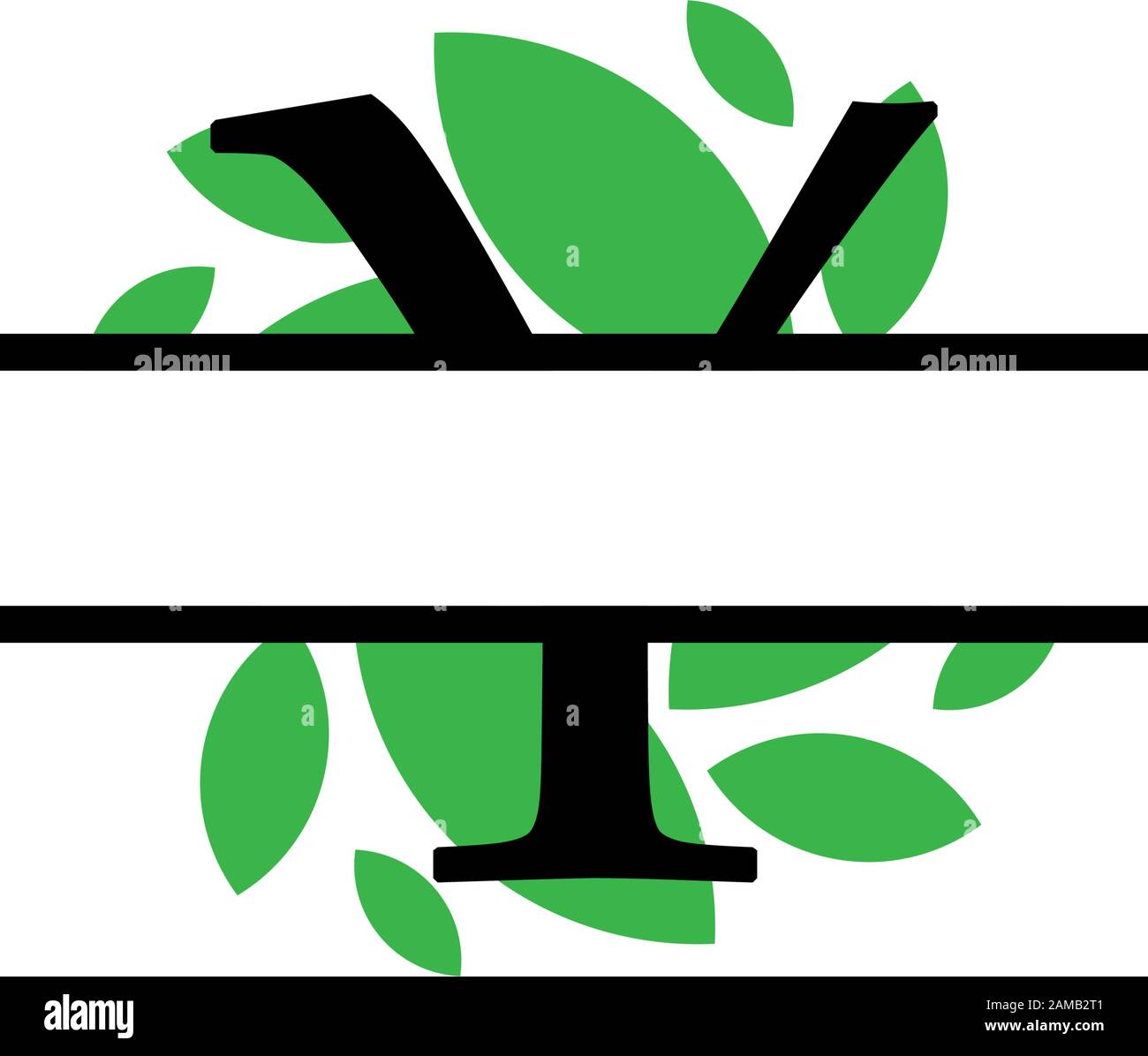 Split monogram fonts Stock Vector Images - Alamy