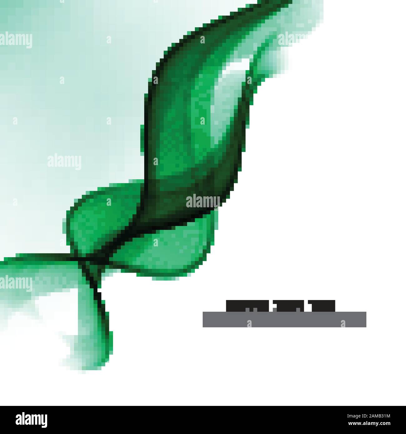 Green vector wave hi-res stock photography and images - Alamy