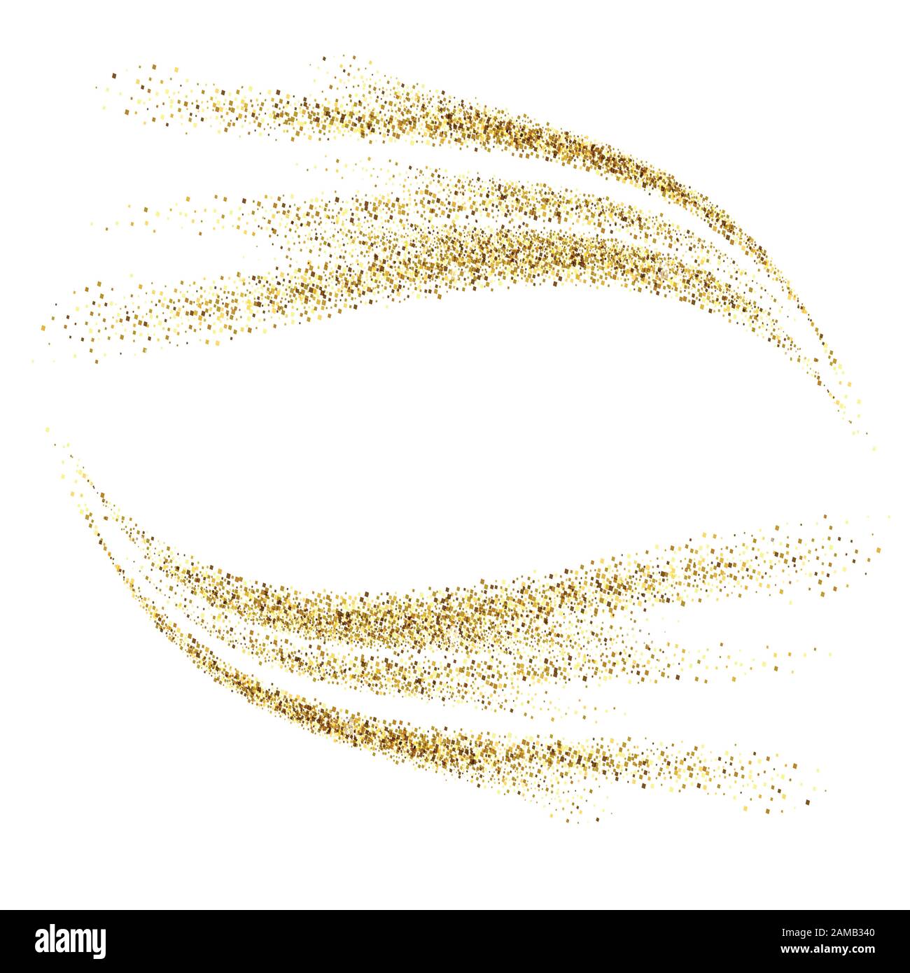 Vector gold glitter waves abstract background. Sequins wave on a white ...