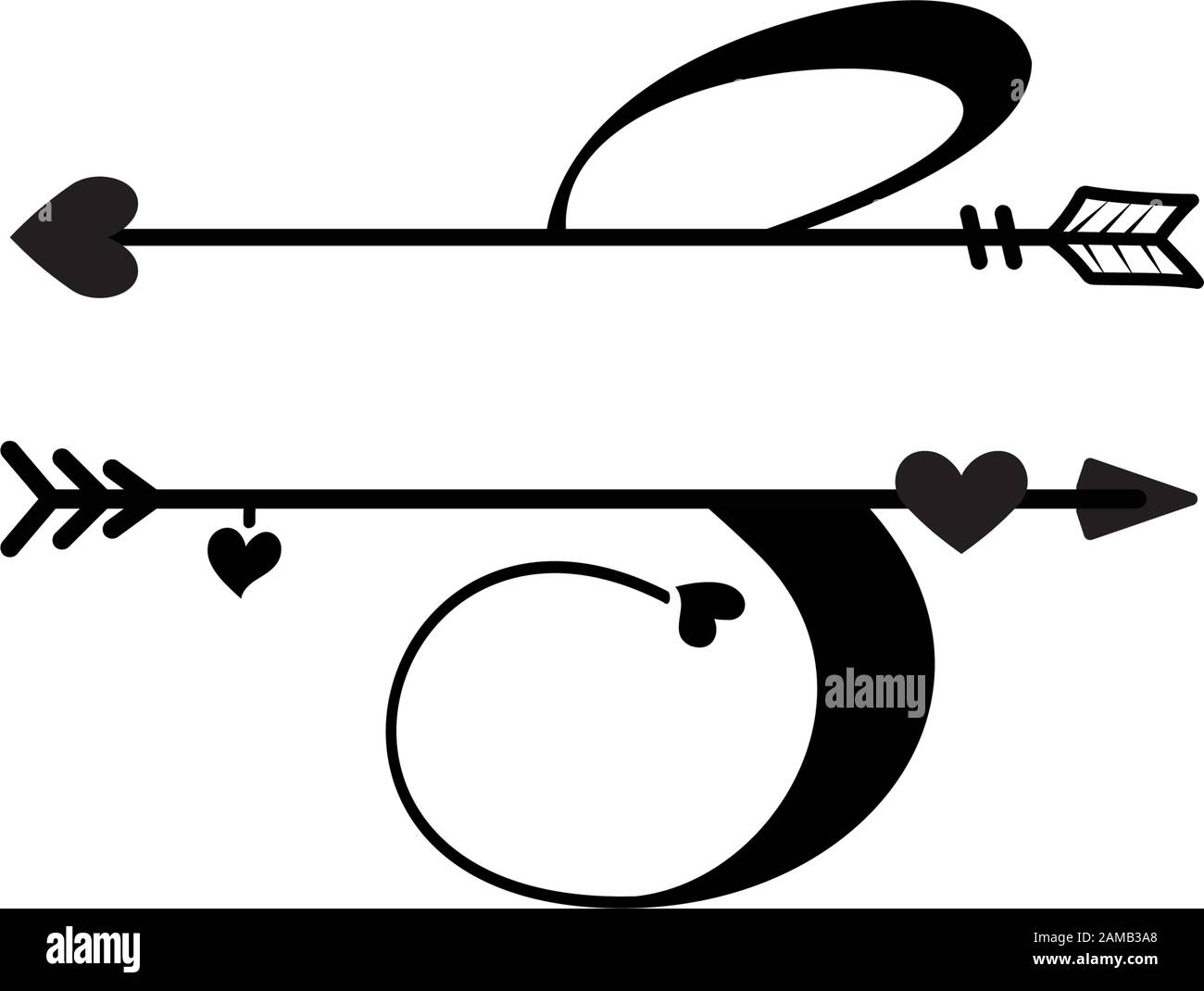 Alphabet split monograms Cut Out Stock Images & Pictures - Alamy