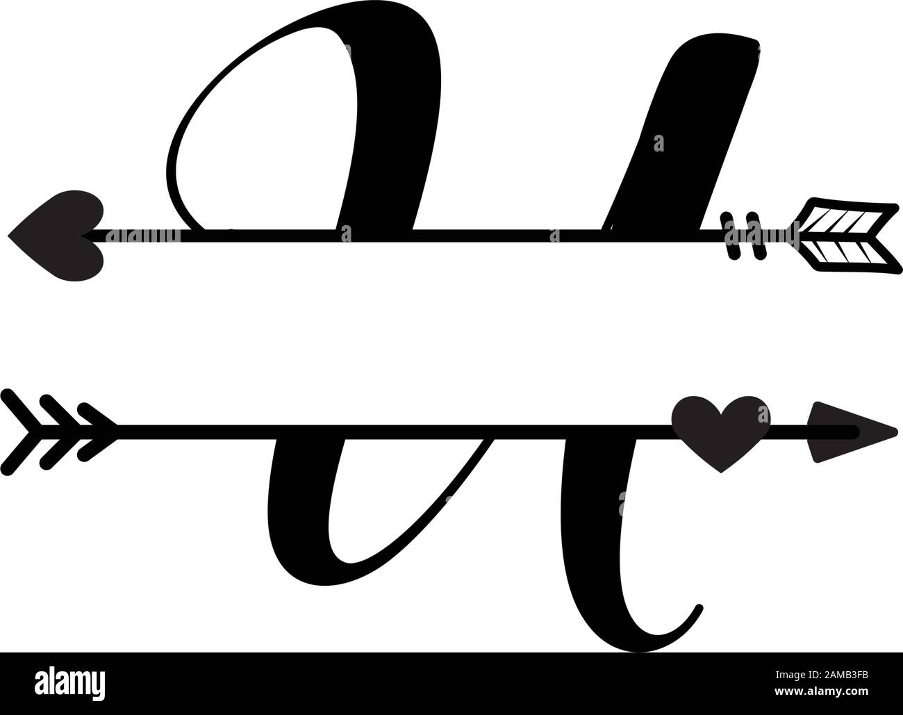 Split u Stock Vector Images - Alamy