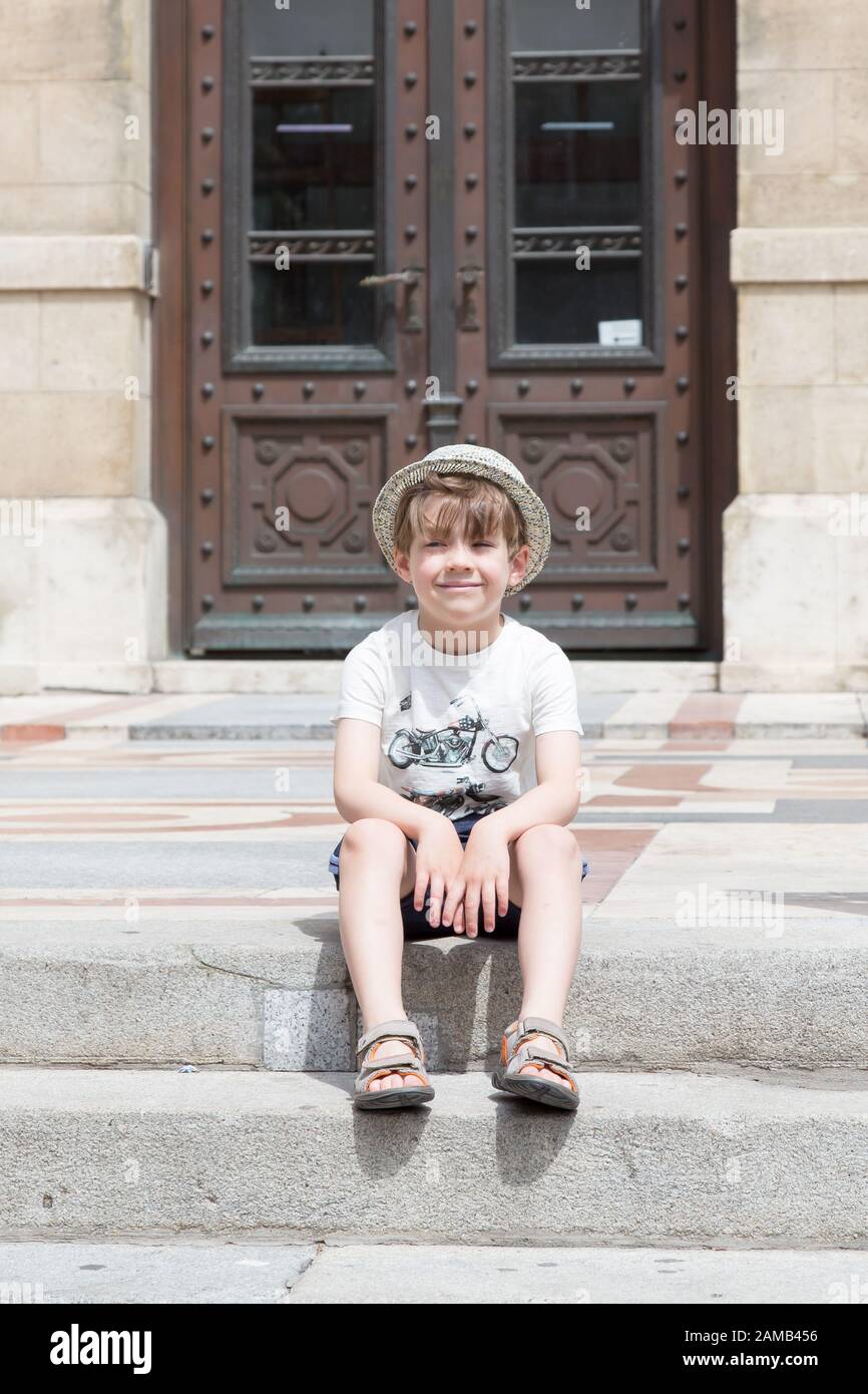 Sat on steps hi-res stock photography and images - Alamy