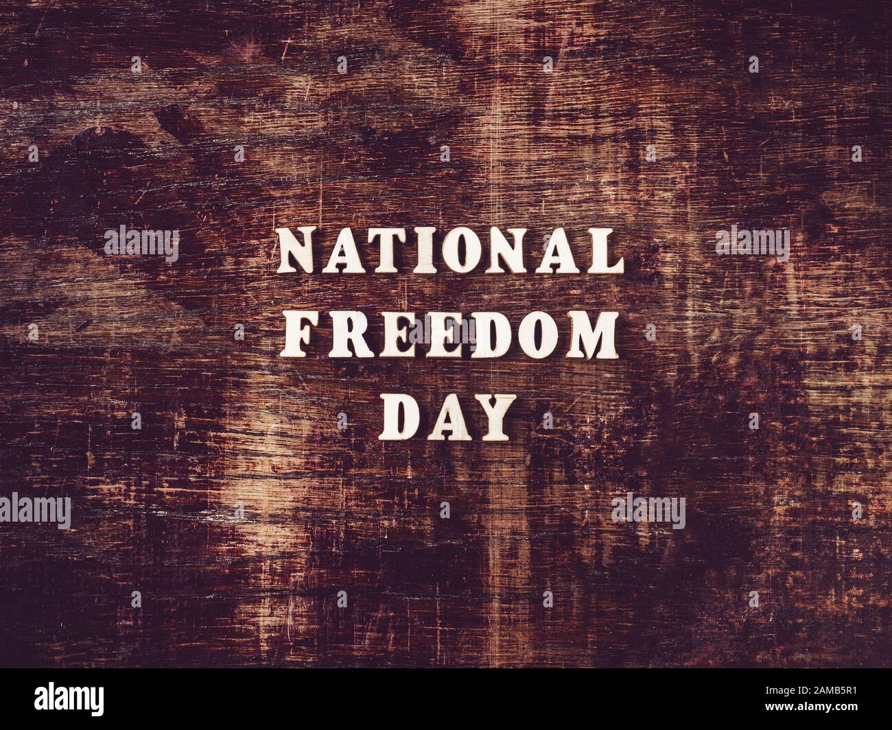 National Freedom Day. Beautiful, bright greeting card Stock Photo - Alamy