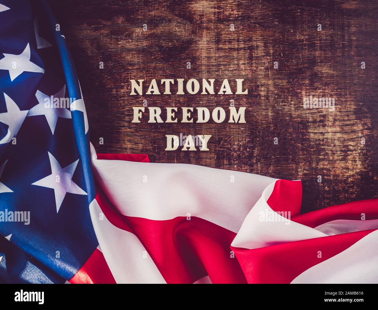 National Freedom Day. Beautiful, bright greeting card Stock Photo - Alamy