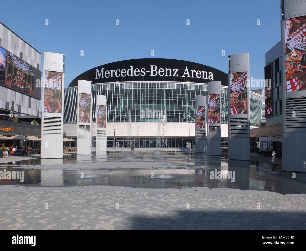 Berlin Mercedes Benz Arena Mercedes square Stock Photo - Alamy