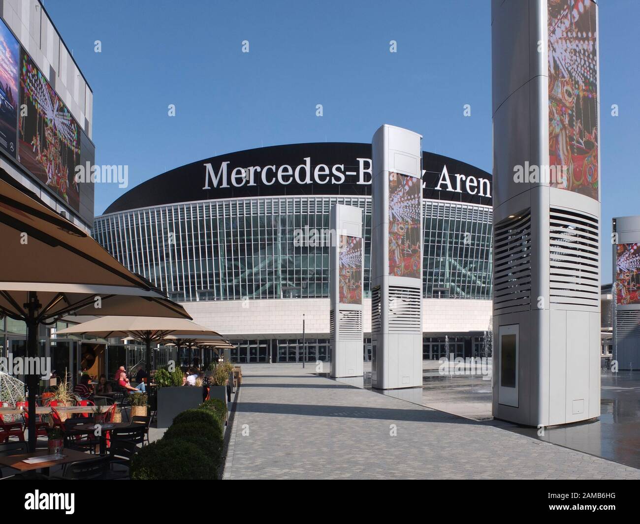 Berlin Mercedes Benz Arena Mercedes square Stock Photo - Alamy
