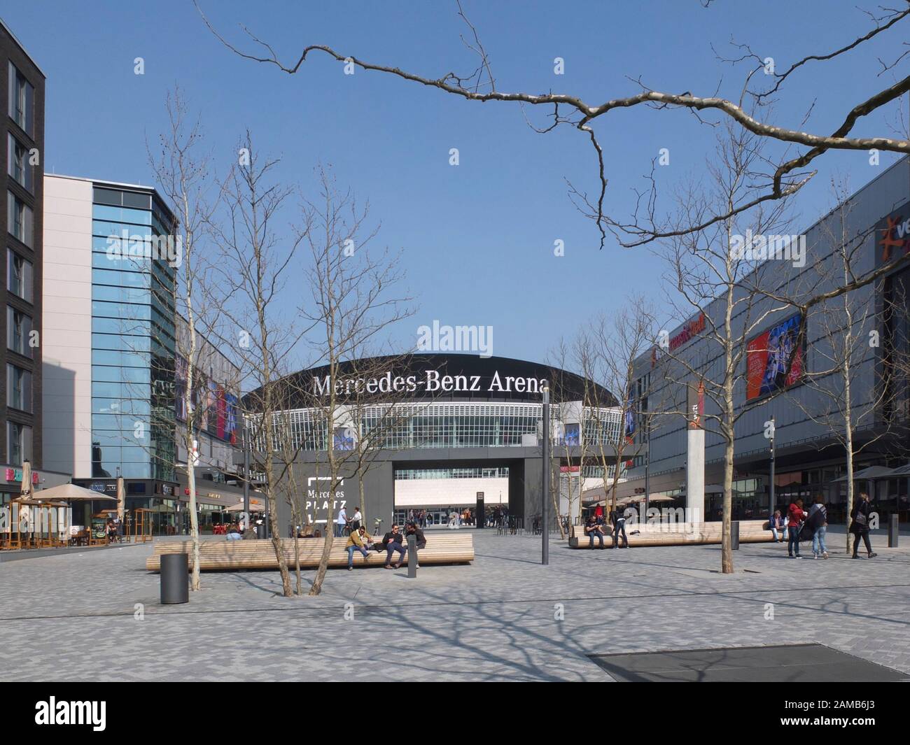 Berlin Mercedes Benz Arena Mercedes square Stock Photo - Alamy