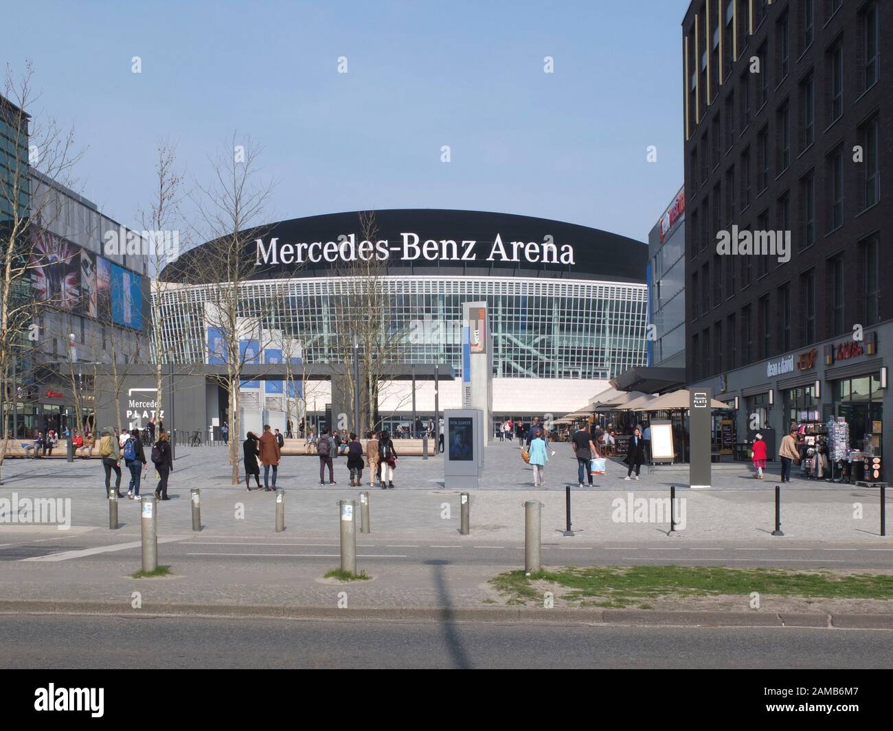 Berlin Mercedes Benz Arena Mercedes square Stock Photo - Alamy