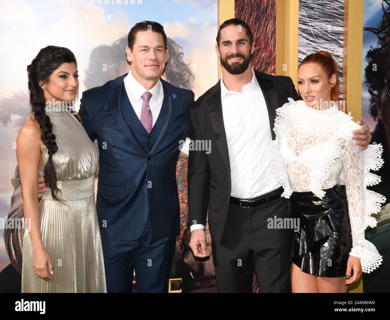 11 January 2020 - Westwood, California - Shay Shariatzadeh, John Cena, Seth Rollins, Becky Lynch ...