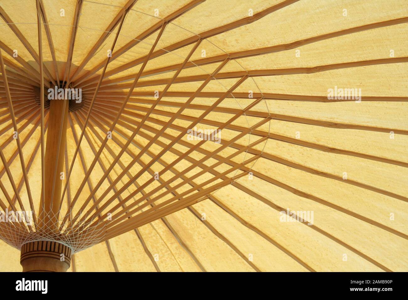 Parasol in close up from the undersite Stock Photo - Alamy