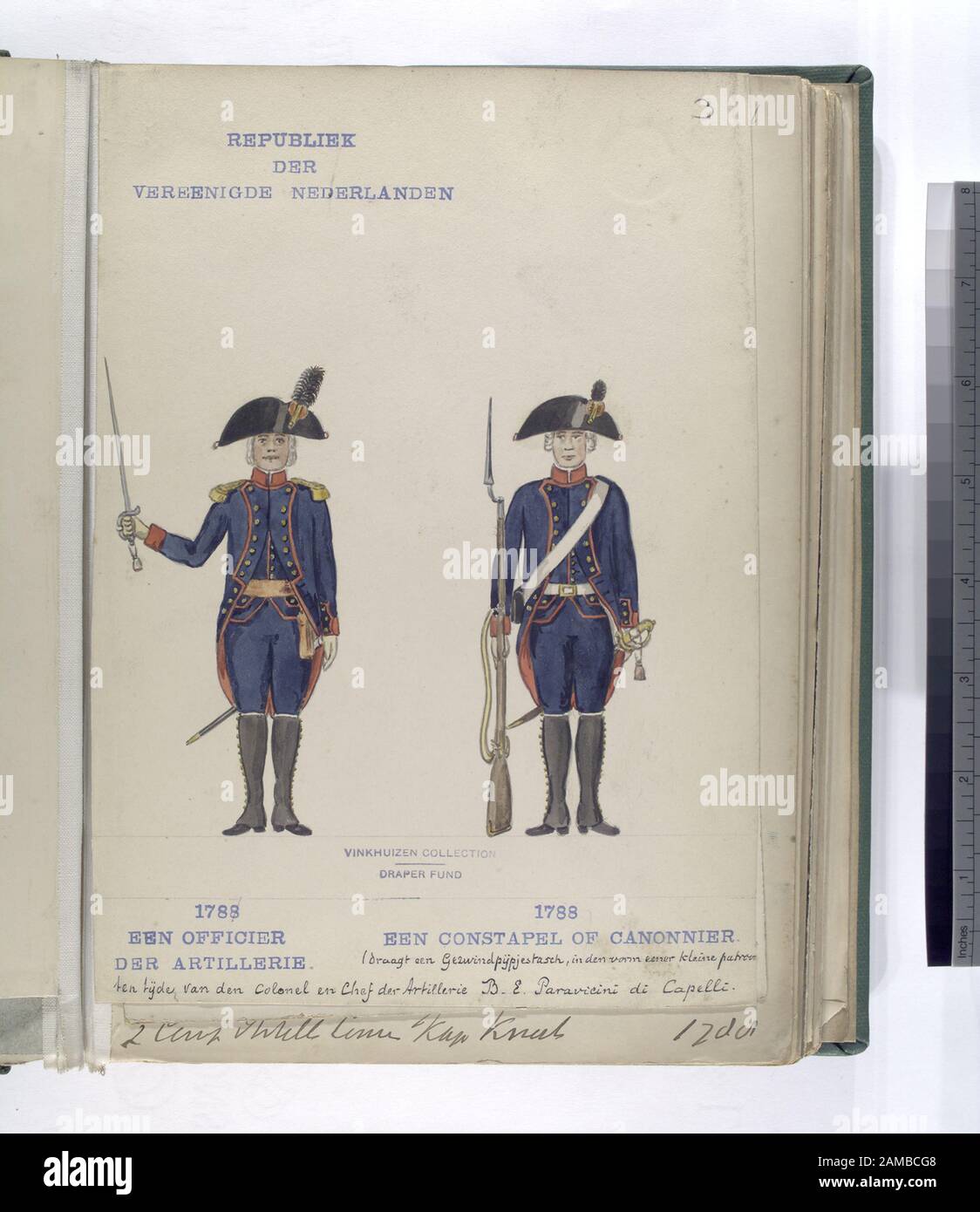 Republiek der Vereenigde Nederlanden Een Officier der Artillerie Een ...