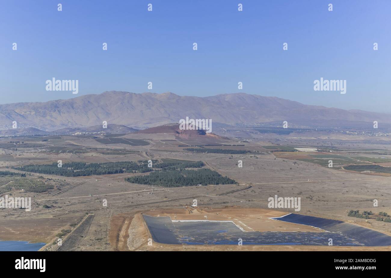 Hochebene zwischen Merom Golan und dem Mount Hermon, Golanhöhen, Israel ...