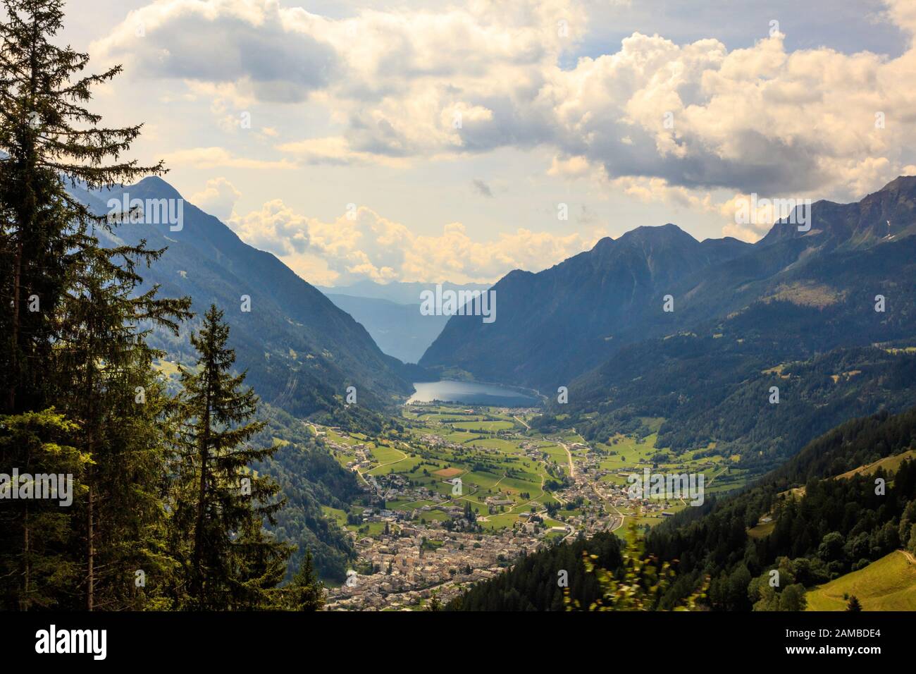 Poschiavo Valley panoramic, Graubunden, Switzerland Stock Photo - Alamy