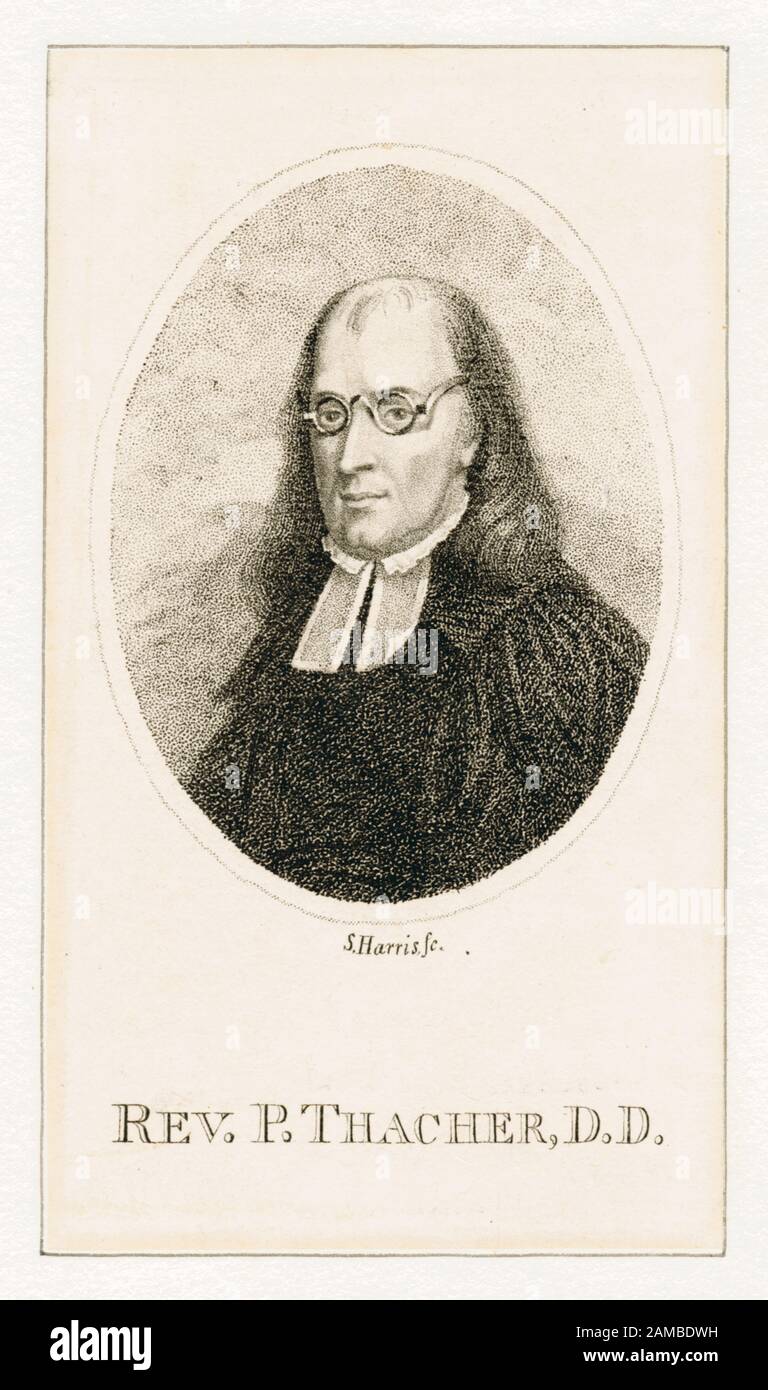 Rev P (Peter) Thatcher Engraved by S. Harris.; Rev. P. [Peter] Thatcher ...