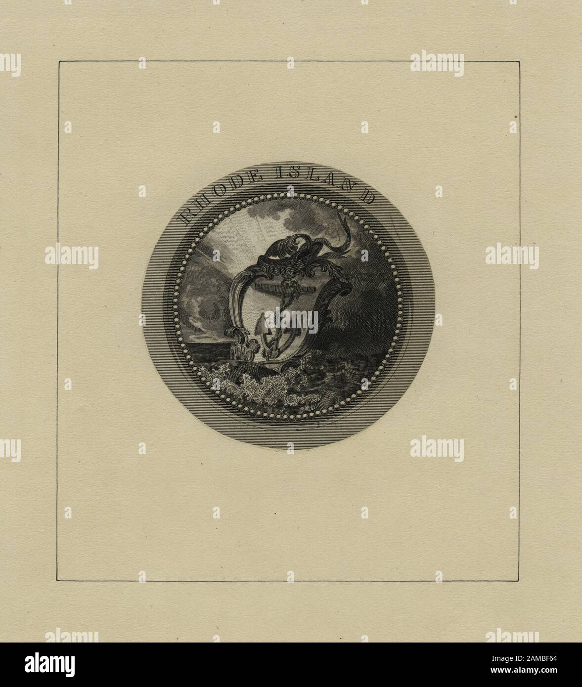 Rhode Island seal Printmakers include Henry Bryan Hall, William Hamlin ...