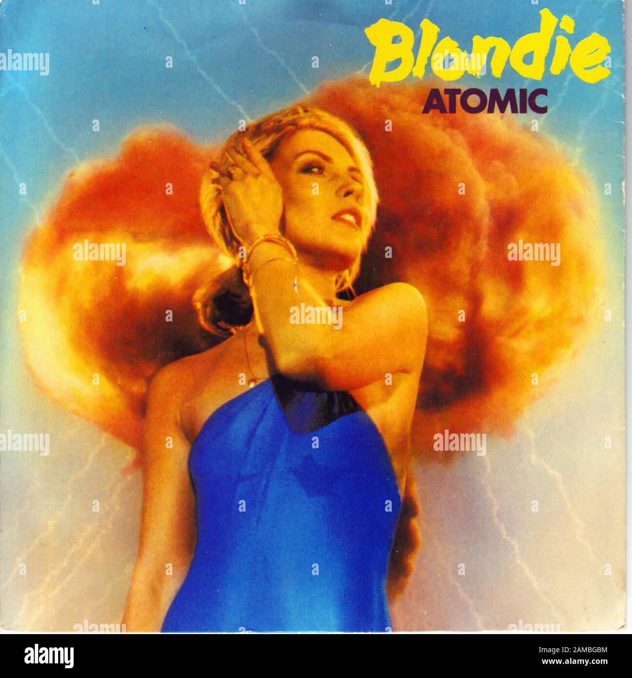 Blondie - Atomic - Classic vintage rock 7'' vinyl album Stock Photo - Alamy