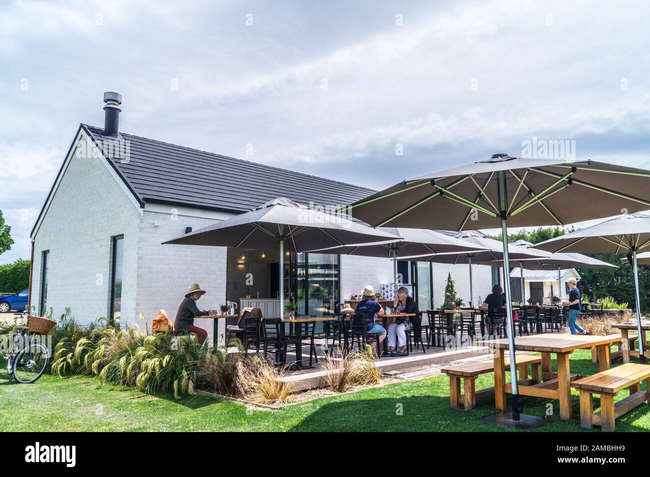 Outdoor restaurant at Moy Hall vineyard, Martinborough, Wairarapa, New ...
