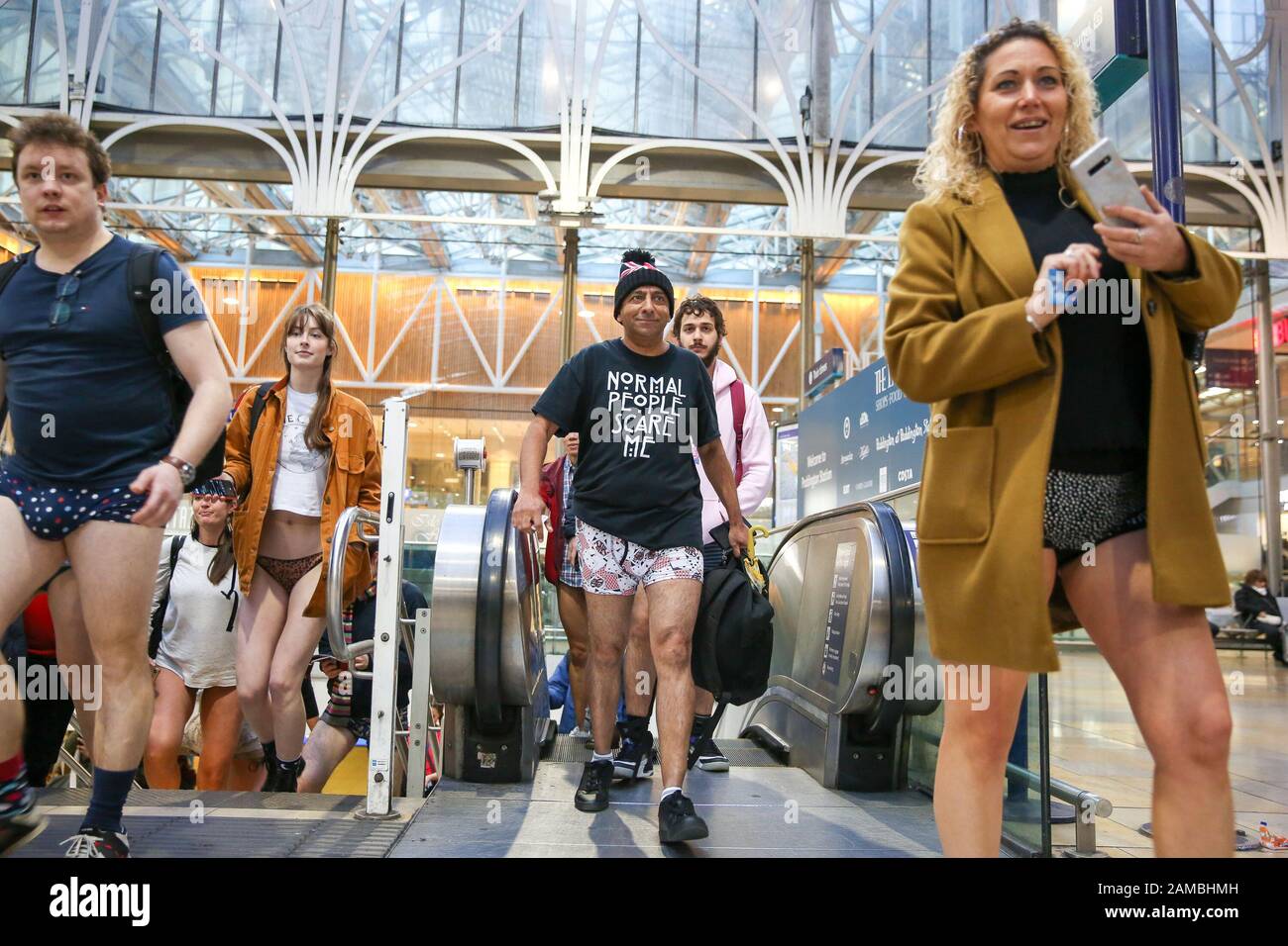 No pants subway ride 2020 hi-res stock photography and images - Alamy