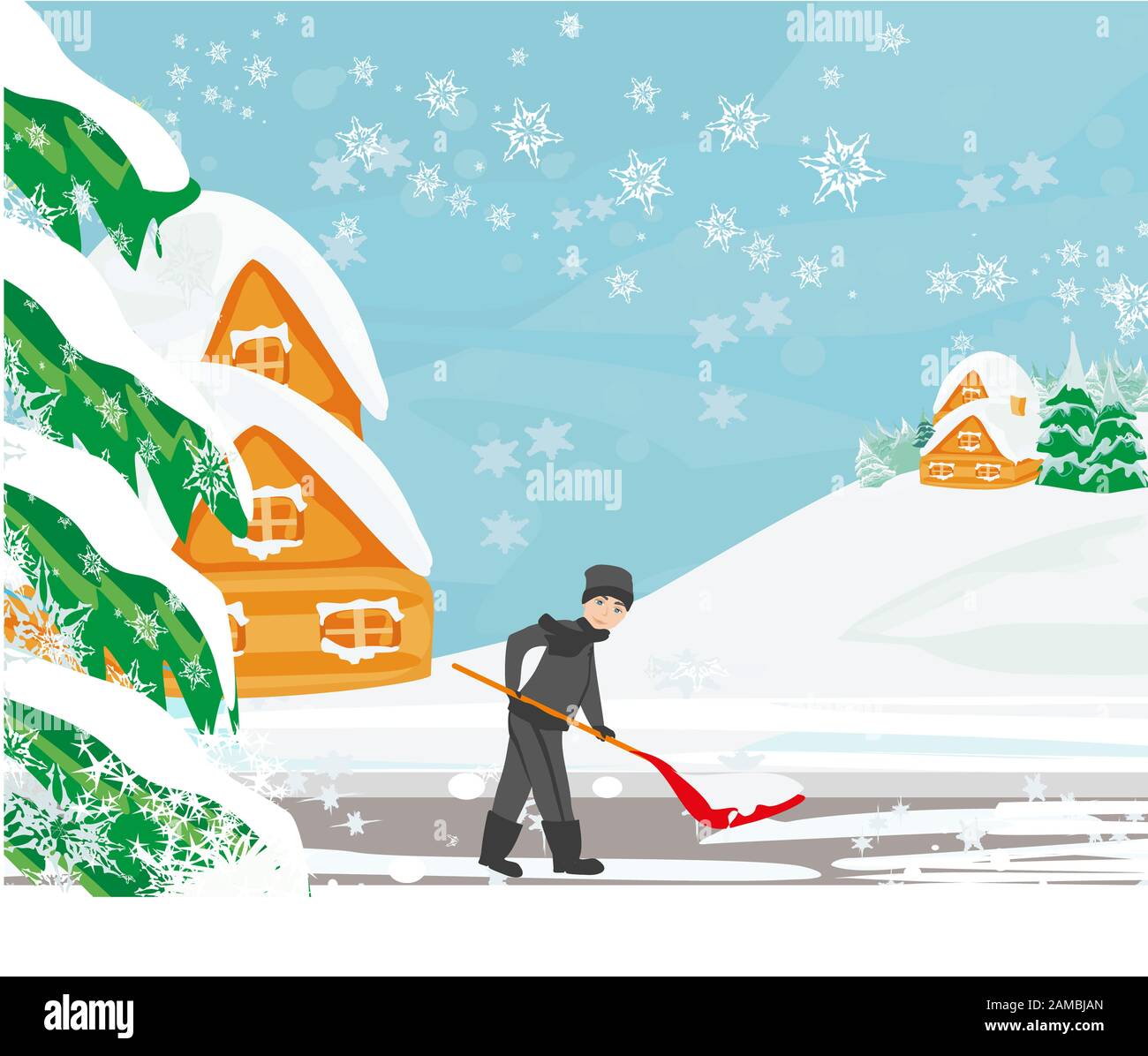 Man buried in heavy snow hi-res stock photography and images - Alamy