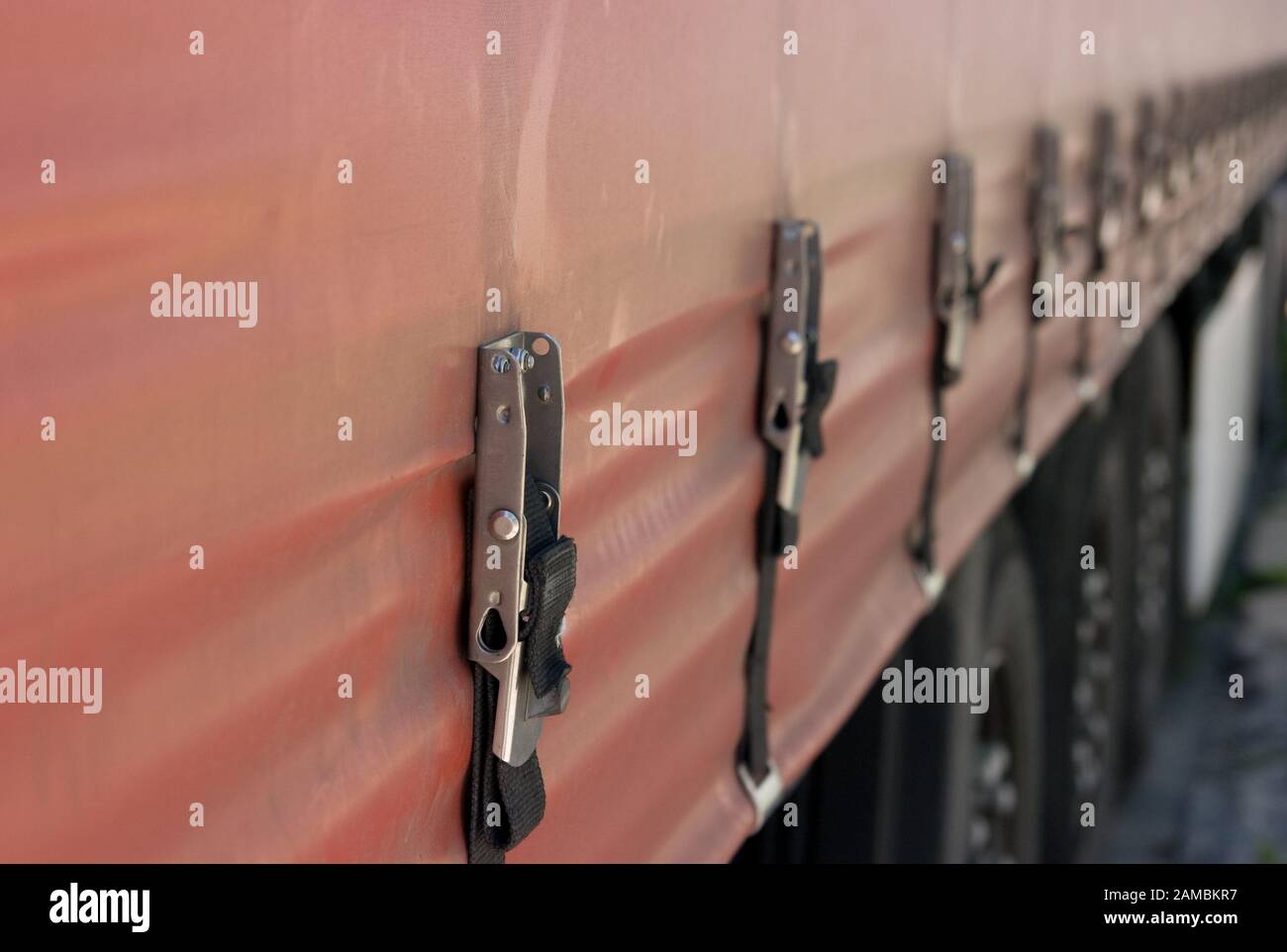 truck standing in queue Stock Photo - Alamy